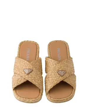 Prada Raffia Sandals
