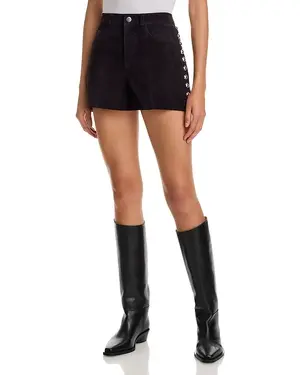 Cinq À Sept Studded Suede Shannon Shorts