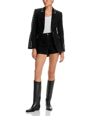 Cinq À Sept Studded Suede Shannon Shorts
