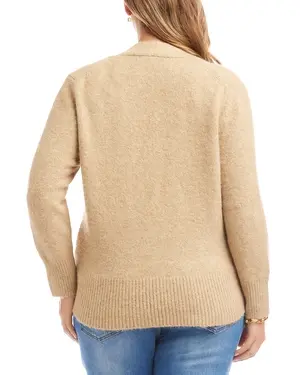 Karen Kane Wrap Sweater - Wheat