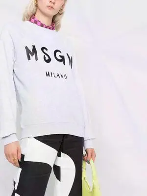MSGM Logo Print Sweatshirt - Grey