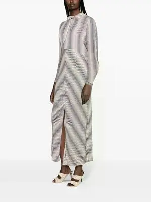 TWINSET Striped V-neck Shirt Dress