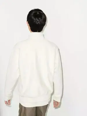 Carhartt Work In Progress Logo-embroidered Half-zip Sweatshirt - White