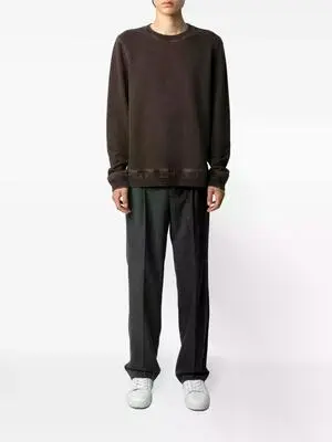 Zadig&Voltaire Chevron-embroidered Organic-cotton Sweatshirt