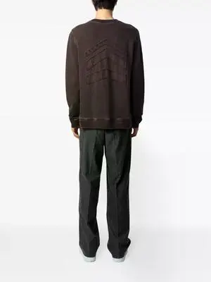 Zadig&Voltaire Chevron-embroidered Organic-cotton Sweatshirt