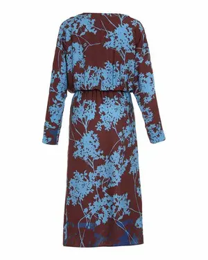 THEO THE LABEL Hydra Printed Maxi Dress - Koffee/blue