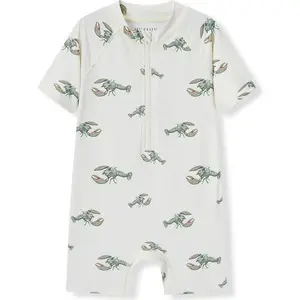 MILKBARN Zipper Shortall Swimsuit - Mint Lobster