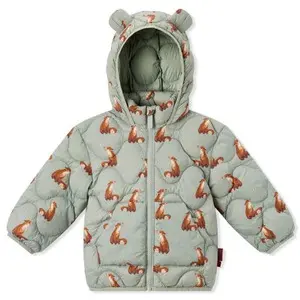 MILKBARN Lightweight Quilted Down Hooded Jacket - Gold Fox