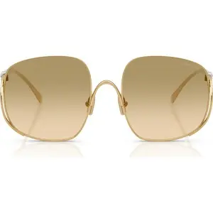 Miu Miu 57mm Gradient Square Sunglasses - Gold/yellow Gradient Brown