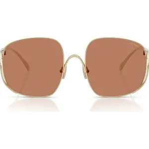 Miu Miu 57mm Gradient Square Sunglasses - Pale Gold/brown