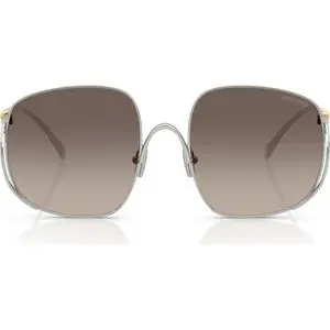 Miu Miu 57mm Gradient Square Sunglasses - Silver/grey Gradient