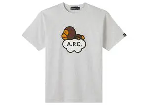 A BATHING APE X A. P. C. Milo Wide T-shirt - Grey