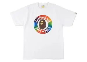 A BATHING APE Rainbow Busy Works Tee Shirt - White