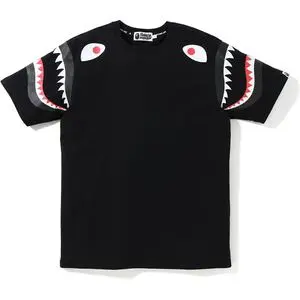 A BATHING APE Shark Shoulder Tee Shirt - Black