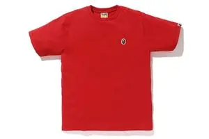 A BATHING APE Silicon Ape Head One Point Tee Shirt - Red