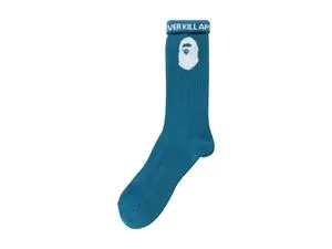 BAPE A Bathing Ape Ape Head Socks Blue