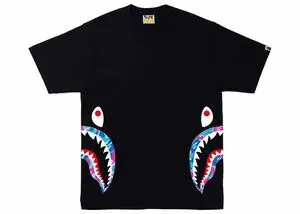 A BATHING APE Marble Camo Side Shark Tee Shirt