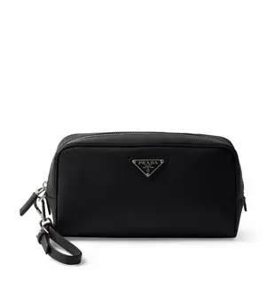 Prada Saffiano Leather Pouch - Black