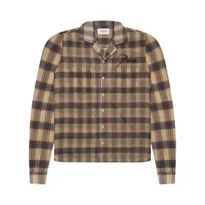 Rhude Sheer Plaid Button-down Shirt