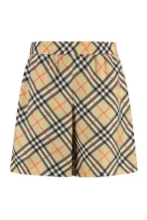 BURBERRY Check Motif Bermuda Shorts