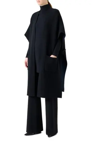 Akris Reversible Double Face Cashmere Cape