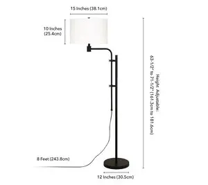 HUDSON&CANAL Polly Height-adjustable Floor Lamp