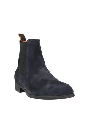 Santoni Ankle Boots In Leather - Blue