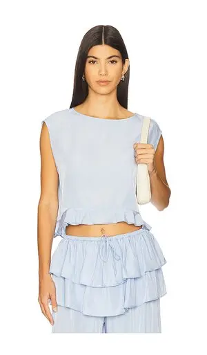 WeWoreWhat Boat Neck Ruffle Top