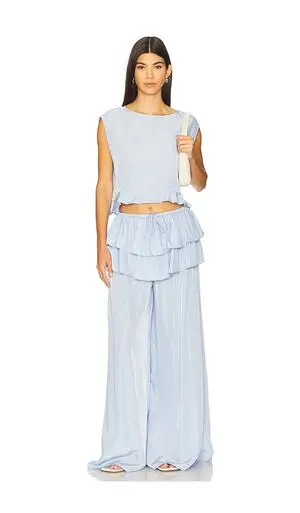 WeWoreWhat Boat Neck Ruffle Top