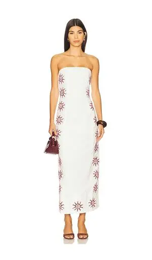 THE WOLF GANG Sueno Strapless Maxi Dress