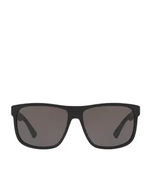 Gucci Rectangle Sunglasses - Black