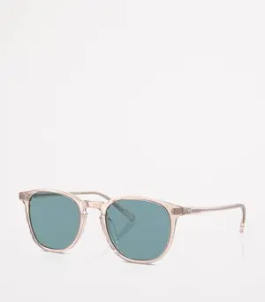 Oliver Spencer Finley 1993 Sun Round Frame Sunglasses - Red