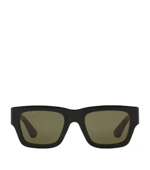 Gucci Rectangular Sunglasses - Black