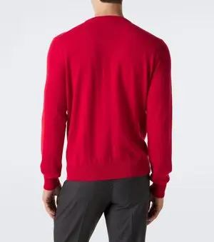 Rubinacci Cashmere Crewneck Sweater - Red