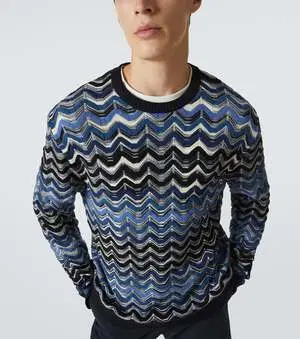 Missoni Zigzag Wool Crewneck Sweater