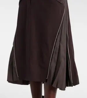 Sacai Pleated Midi Skirt