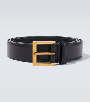 Saint Laurent Vadim Leather Belt - Black