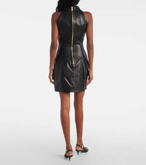 Balmain Leather Mini Dress