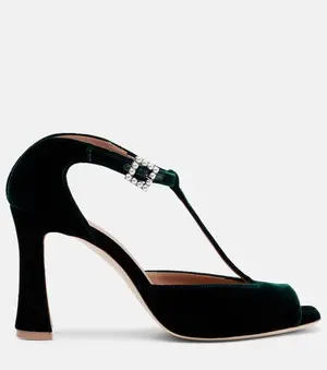 MALONE SOULIERS Nomi 90 Velvet Sandals