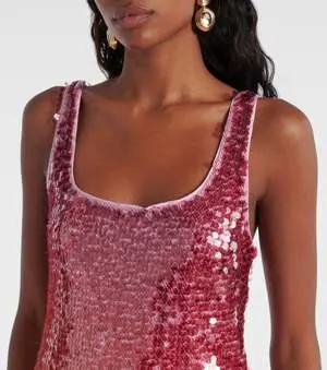 Simkhai Alayna Ombré Sequined Mini Dress