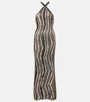 Missoni Sequined Open-back Lamé Gown - Multicoloured