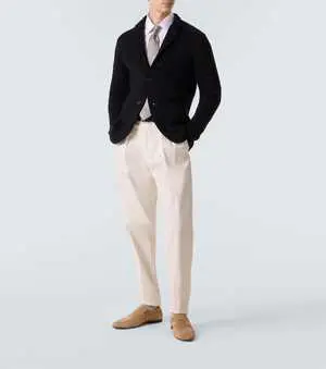 LARDINI Ribbed Cashmere Cardigan