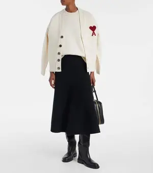Ami De Cœur Virgin Wool Sweater - White