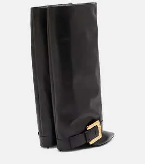 Balmain Anthem Leather Knee-high Boots