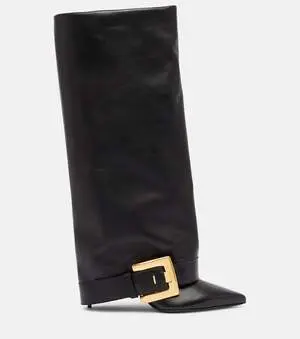 Balmain Anthem Leather Knee-high Boots