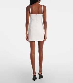 Blumarine Laser-cut Crêpe Cady Minidress - White