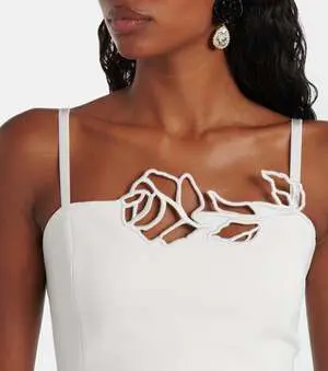 Blumarine Laser-cut Crêpe Cady Minidress - White