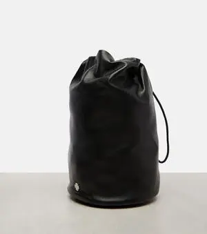 THE ROW Leather Drawstring Pouch