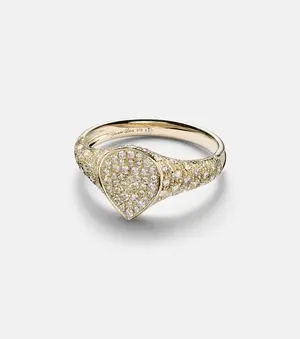 Yvonne Léon Mini 9kt Ring With Diamonds - Gold