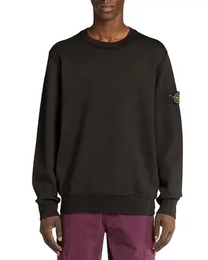 Stone Island Pullover Logo Sweatshirt - Black